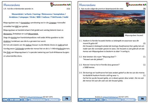 Graad 6 Sosiale Wetenskappe Sw Geografie En Geskiedenis Kwartaal 1