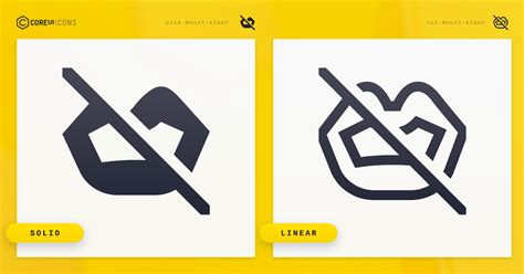 Mouth Slash Icon · Linear · Coreui Icons · Svg Javascript Typescript And Webfont