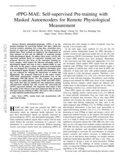 Rppg Mae Self Supervised Pre Training With Masked Autoencoders For
