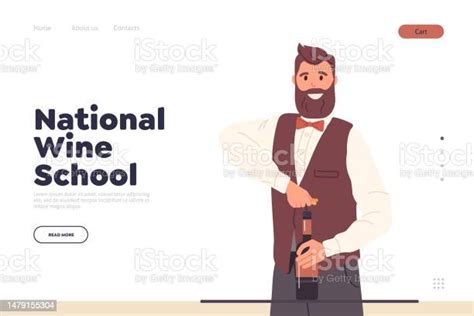 Template Halaman Arahan Untuk Sekolah Anggur Nasional Dengan Pelayan