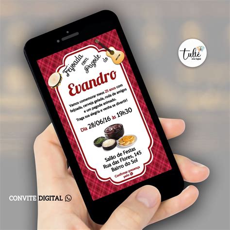 Convite Virtual Aniversário Feijoada E Pagode Roda De Samba