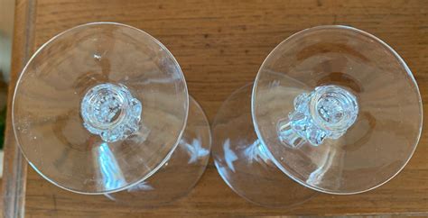 Set Of 2 Etched Crystal 10 Oz Sherry Wine Glasses Beautiful Etsy