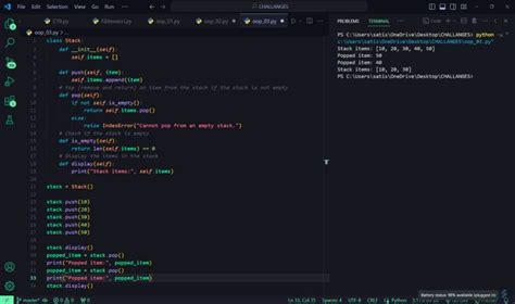 Day 53 Of 100daysofcode Implementing A Stack Data Structure Satish Raut Posted On The Topic