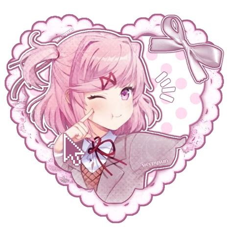 Natsuki Ddlc Icon Graphic Christmas Profile Pictures Cute Art