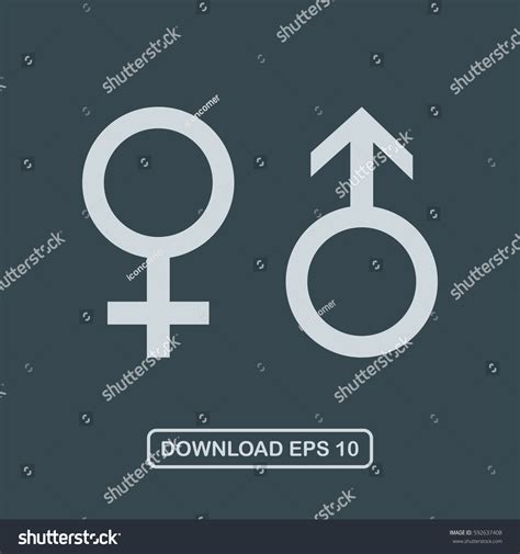Male Female Symbol Icon Vector เวกเตอร์สต็อก ปลอดค่าลิขสิทธิ์