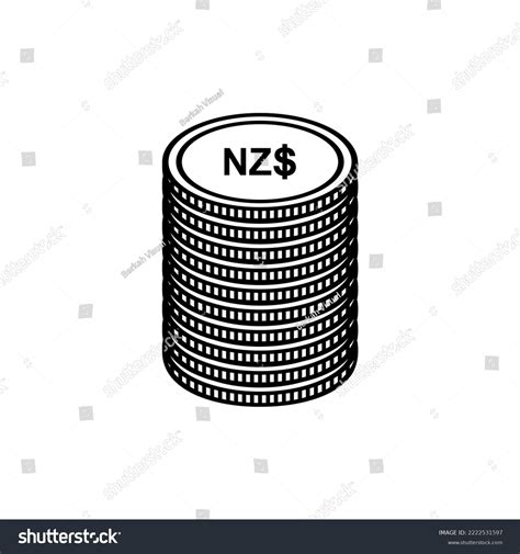 New Zealand Currency Icon Symbol New Stock Vector Royalty Free