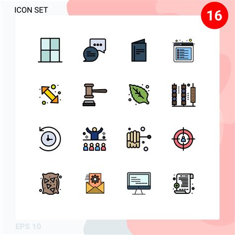 Universal Icon Symbols Group Of Modern Flat Color Filled Lines Of Go