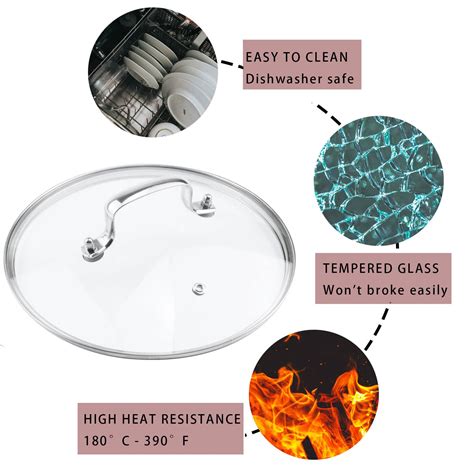 Tighall 10 Tempered Glass Lid With Steam Vent Hole Universal Pan Pot