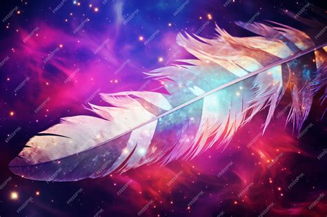 Premium Photo Cosmic Phoenix Feather Fantasy Sky Night Gazing