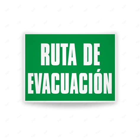 Rótulo De Ruta De Evacuación Ruta De Evacuación Sigo