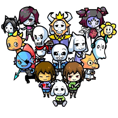 Chibi Undertale Characters By Timtam13 Redbubble