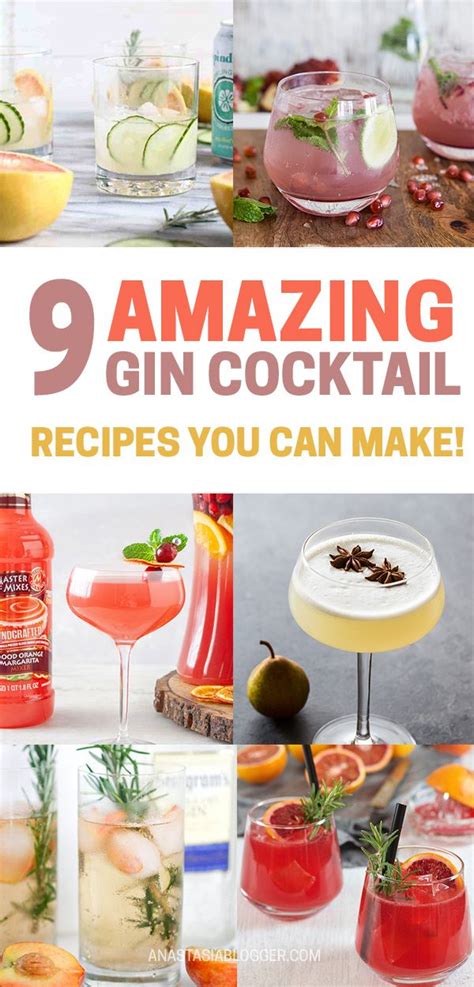Cocktail Recipes With Gin For Summer Simple Alcoholic Beverages Recipe Gin Recipes