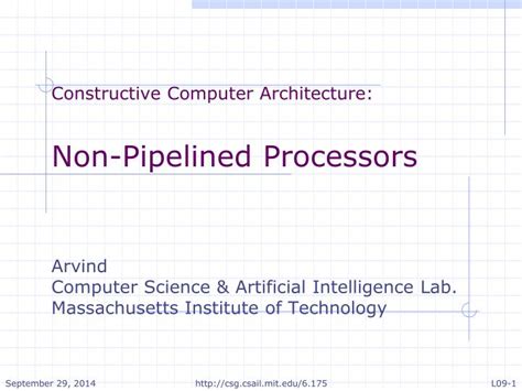 Ppt Constructive Computer Architecture Non Pipelined Processors