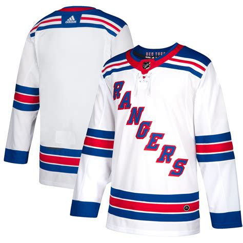 Adidas New York Rangers White Away Authentic Blank Jersey