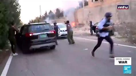 Lebanese Journalists Live Broadcast Interrupted By Missile Strike