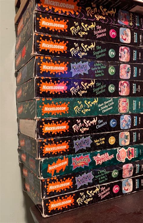 Vintage Nickelodeon Vhs Lot Of 11 Orange Vhs Grelly Usa