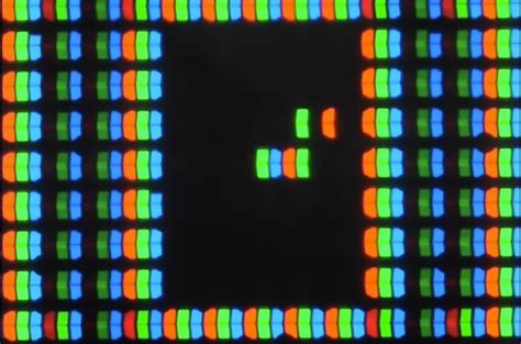 The Programmer Created A Game Snake On Subpixels Of The Monitor