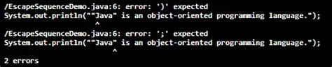 CARACTÈRES D ÉCHAPPEMENT JAVA TUTORIEL JAVA