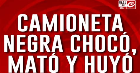 Choc Mat Y Escap A Toda Velocidad Qui N Manejaba La Camioneta Negra Cr Nica Firme