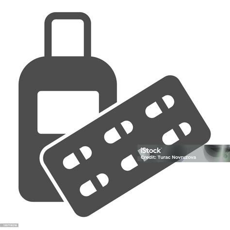 시럽 병 및 캡슐 포장 솔리드 아이콘 세계 암 의 날 개념 흰색 배경에 암 치료 기호 의학 병 과 글리프 스타일의 알약 아이콘 벡터 그래픽 건강관리와 의술에 대한 스톡 벡터