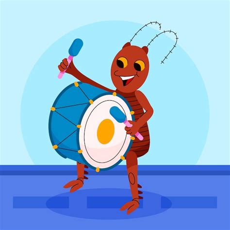 Free Vector Hand Drawn Roach Cartoon Illustration