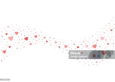 손으로 그린 하트 웨이브 추상적 인 배경 하트 모양의 색종이 스트림 배경입니다 오솔길에 대한 스톡 벡터 아트 및 기타 이미지