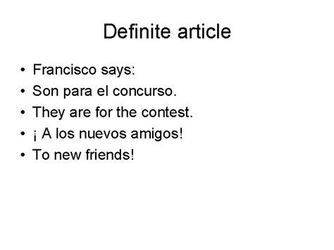 Definite Articles With Specific Things Definite Articles Nouns