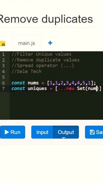 js remove duplicates youtube