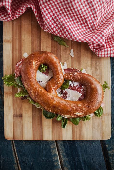 Pretzel Sandwich By Stocksy Contributor Ani Dimi Stocksy