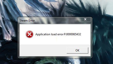 Ошибка Application Load Error P 0000065432 как исправить