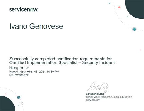 ivano genovese on linkedin servicenow cis sir securityincidentresponse