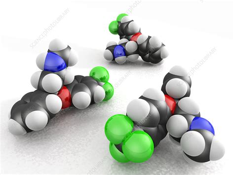 Prozac Molecules Stock Image A624 0221 Science Photo Library