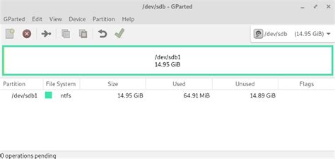format your usb drive with gparted pragmaticlinux