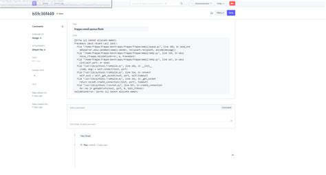 Email Issue Frappeemailqueueflush Cannot Allocate Memory Frappe