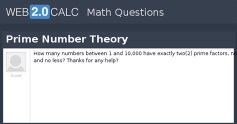 View Question Prime Number Theory