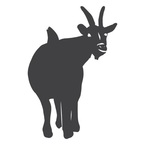 Design Png E Svg De Silhueta De Chifre De Casco De Cauda De Cabra Para
