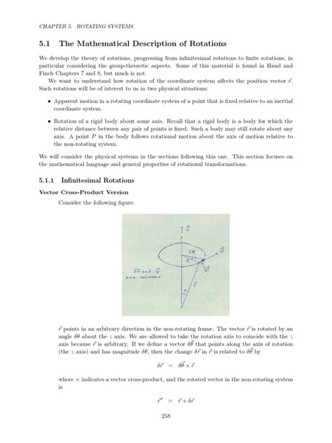 Rotational Motion Mathematical Description Of Rotations Pdf Tensor