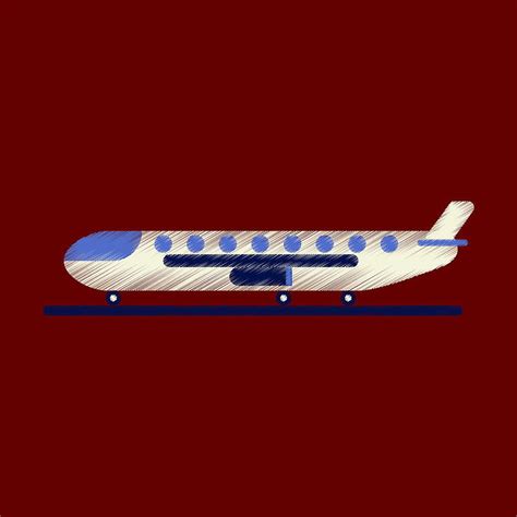Flat Icon In Shading Style Aircraft Vector Ai Eps Uidownload