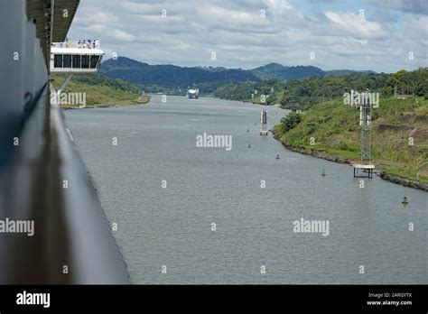 Panama Canal Colon Province Panamax Gatun Lake Cruise Ship And