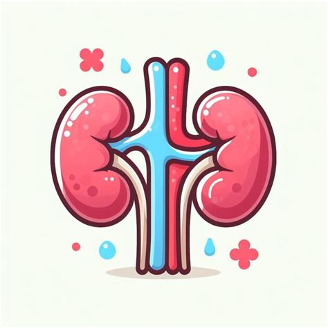 Icono de vector de dibujos animados de órgano del riñón Ilustración