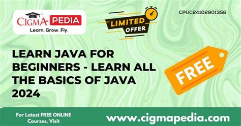 Learn Java For Beginners Learn All The Basics Of Java 2024 Free