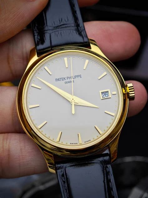3k Factory Replica Patek Philippe Officer Case Back Yellow Gold