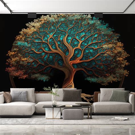 Tree Wall Mural Etsy