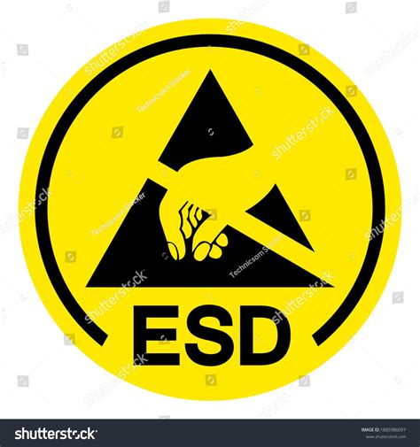 Esd Protective Area Symbol Sign Vector Stock Vector Royalty Free