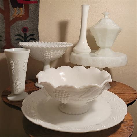 Vintage Milk Glass Collection Anchor Hocking And More Etsy