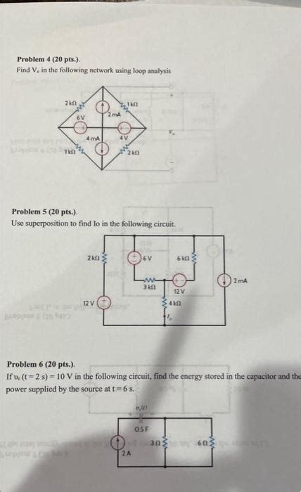 Problem 4 20 Pts Find V6 In The Following Network