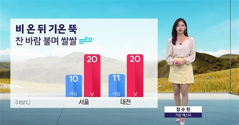 날씨 전국 가을비 내리며 기온 뚝내일 맑지만 한낮에도 쌀쌀