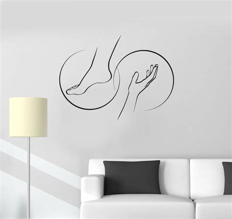 Vinyl Decal Foot Massage Spa Salon Relax Therapy Beauty Wall Stickers