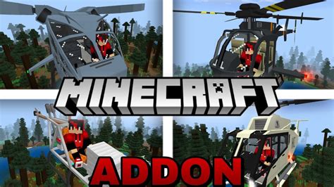 Novo Addon De Helicópteros Para O Minecraft Bedrock 120 Youtube