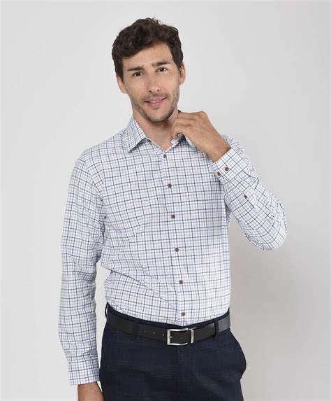 Camisa Hombre Cuadros Tricot